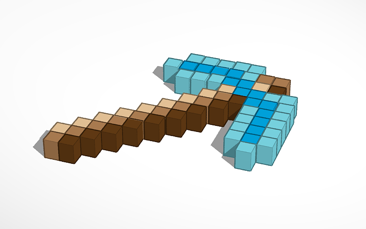 3D design Diamond Pickaxe | Tinkercad