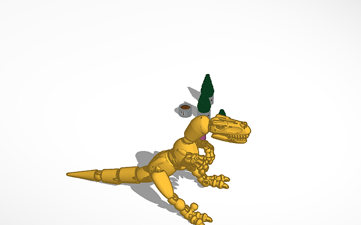 3D design Dinosaur and Plants - Tinkercad