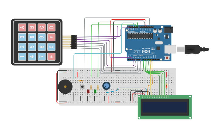 Circuit design Acceso Seguro con contraseña - Tinkercad