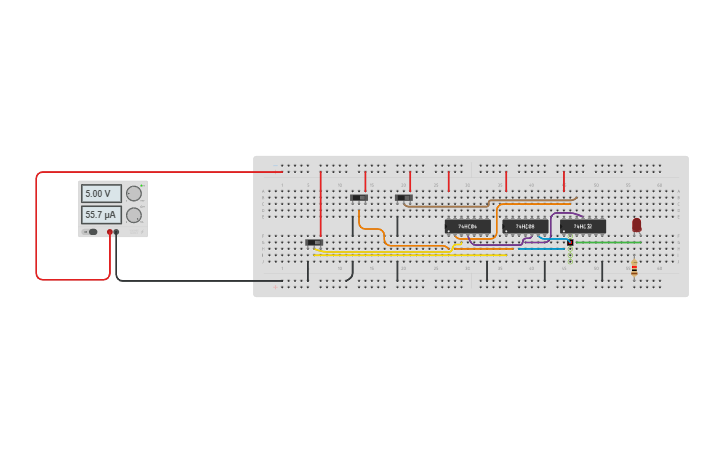 Circuit Design Realization Of Function Using Basic Gates Tinkercad