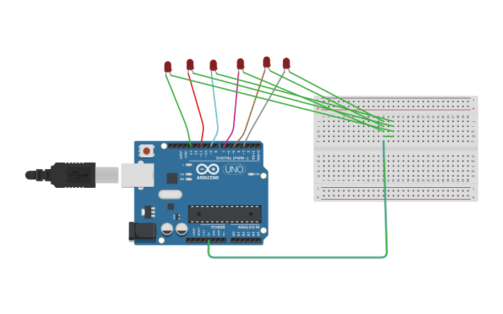 Circuit design led - Tinkercad