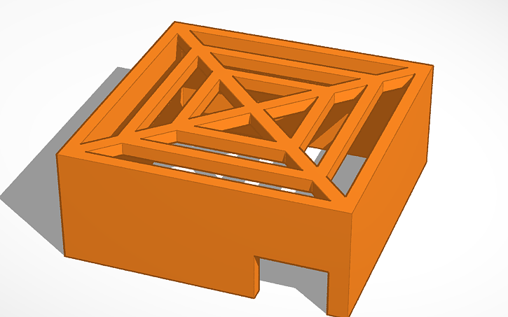 3D design Day 24 - Afinia fan grate - Tinkercad