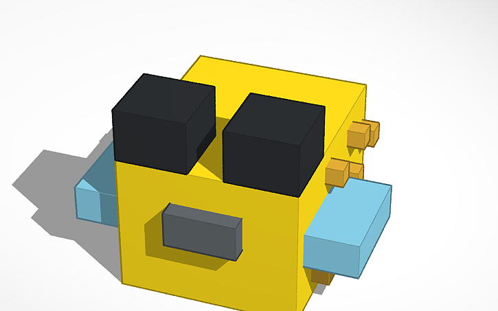 3D design Minecraft Pufferfish - Tinkercad