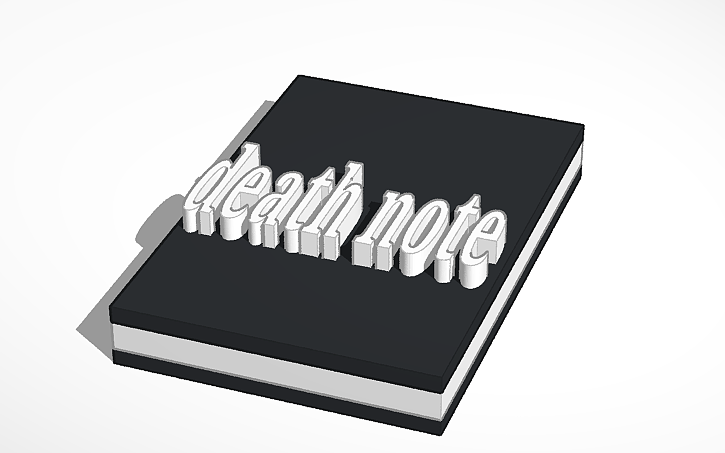 3D design death note - Tinkercad