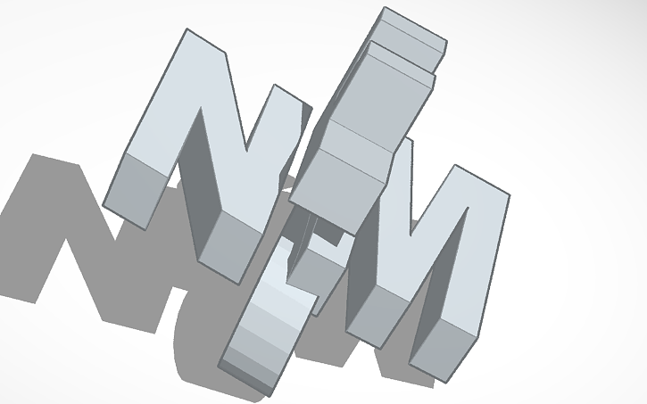 3D design NMJF necklace half inch | Tinkercad