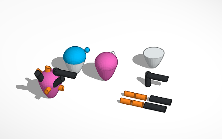 3D design human hart - Tinkercad