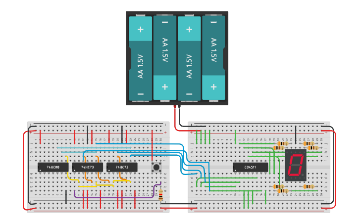 Circuit Design Copy Of Decod 7 Seg Com Cd4511 Tinkercad