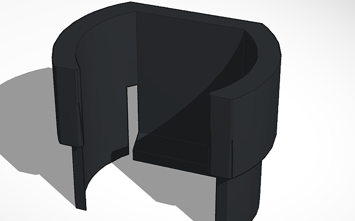 3D design DC Motor 130 Mount - Tinkercad