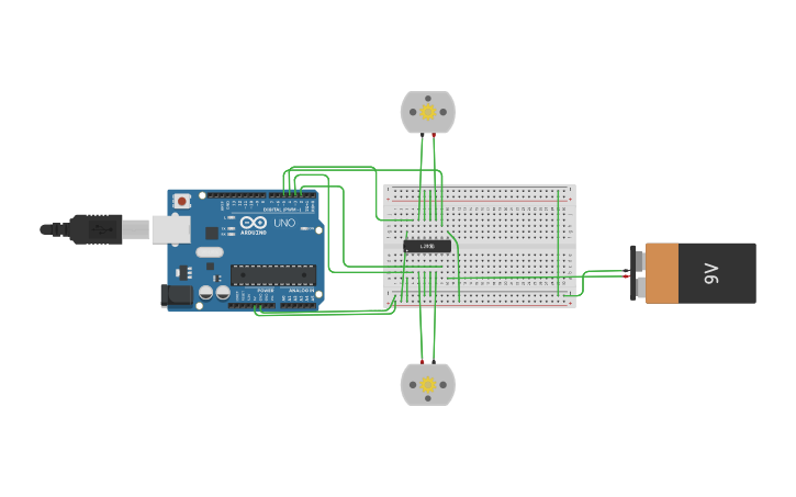 Circuit design Motor Sürücü Devresi | Tinkercad