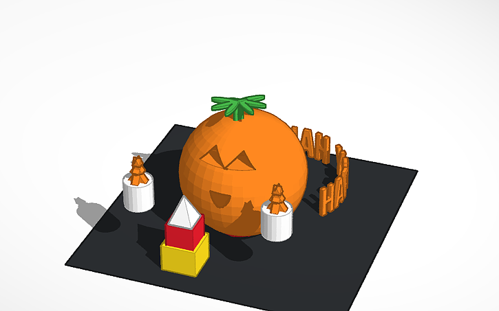 3D design Halloween Pumpkin - Tinkercad