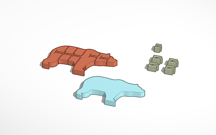 3D design Flexi Bear - Tinkercad