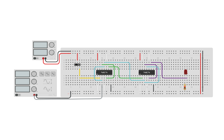 Circuit design Serial Input Serial Output(SISO) Shift Register - Tinkercad Circuit design Serial Input Serial Output(SISO) Shift Register - Tinkercad
