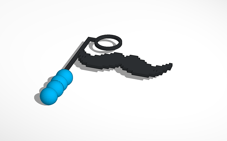 3D design Copy of Mustache and Monocle | Tinkercad