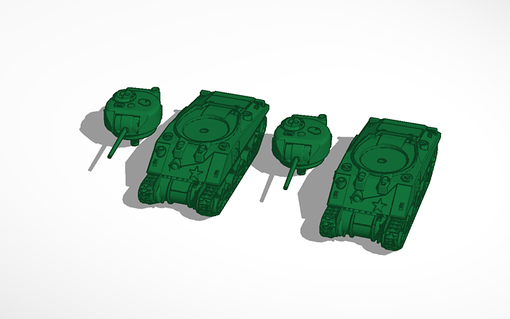 3D design Sherman Tanks - Tinkercad