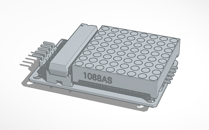 3D design LED Matrix 8x8 MAX7219 - Tinkercad