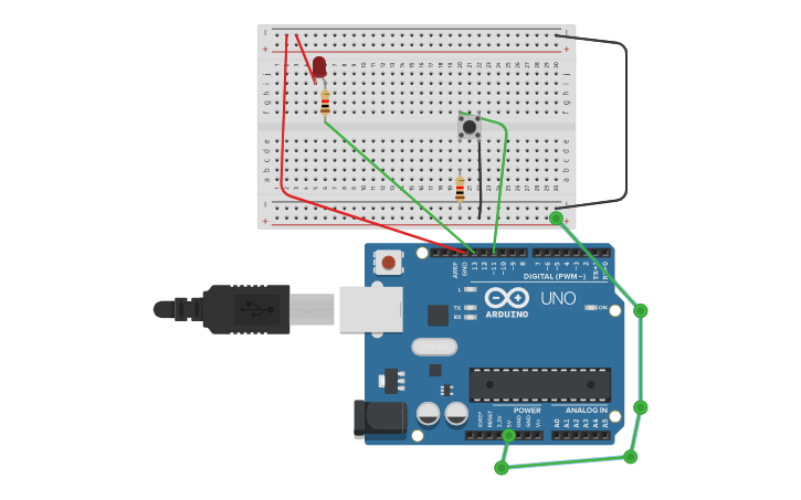 Circuit design NOT GATE | Tinkercad