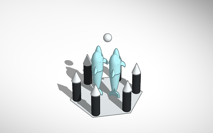 3D design Dolphin Monument | Tinkercad