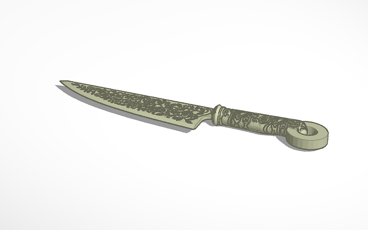 3D design vorpal-blade-pendant-c - Tinkercad