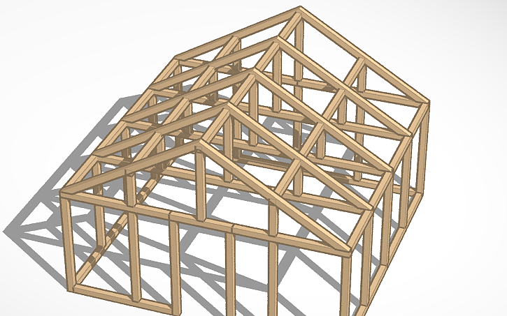 3D design House frame - Tinkercad