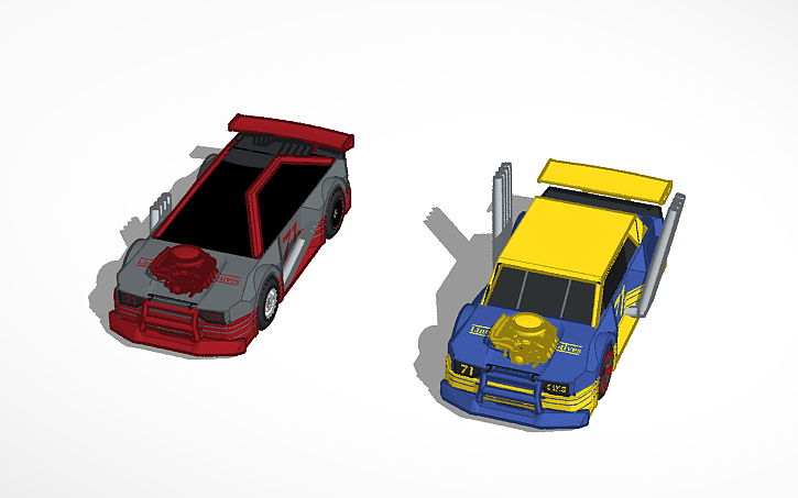 3D design modified Eiko Maxx stock car #71 - Tinkercad