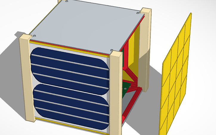 3D design Copy of 1U Artificial Space Satellite (CubeSat) - Tinkercad 3D design Copy of 1U Artificial Space Satellite (CubeSat) - Tinkercad