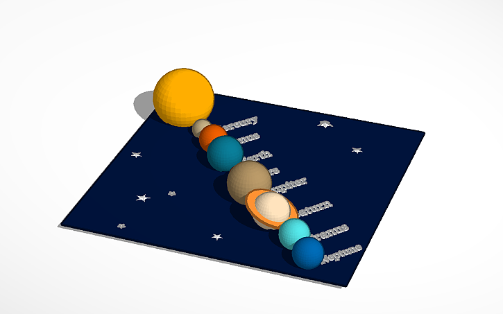 3D design Solar system - Tinkercad