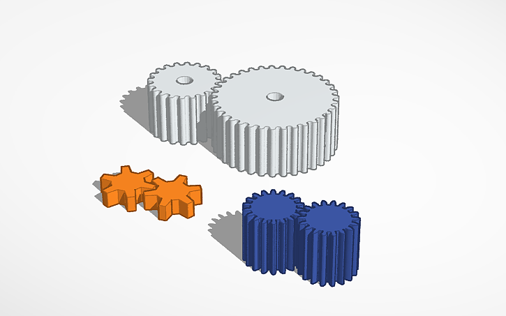 3D design gear test, gears no good in sim lab - Tinkercad