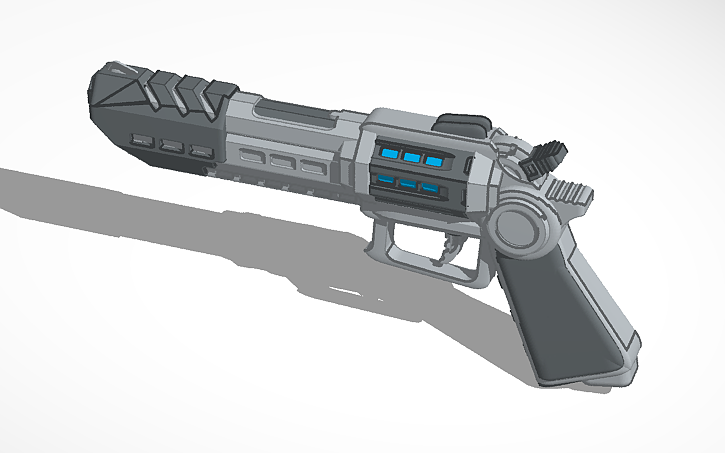 3D design P3-X1A - "Predator" Plasma Pistol - Tinkercad