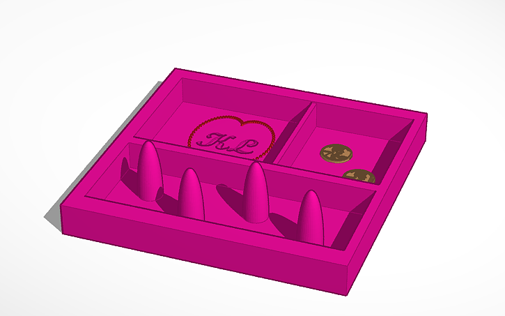 3D design jewelry organizer - Tinkercad