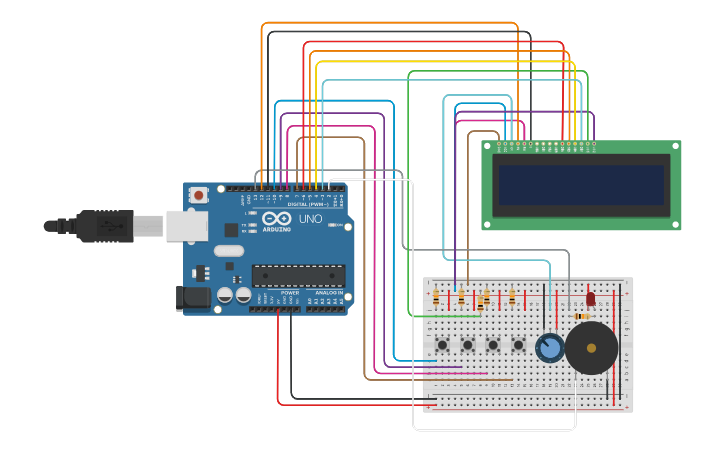 Circuit design Relógio digital | Tinkercad