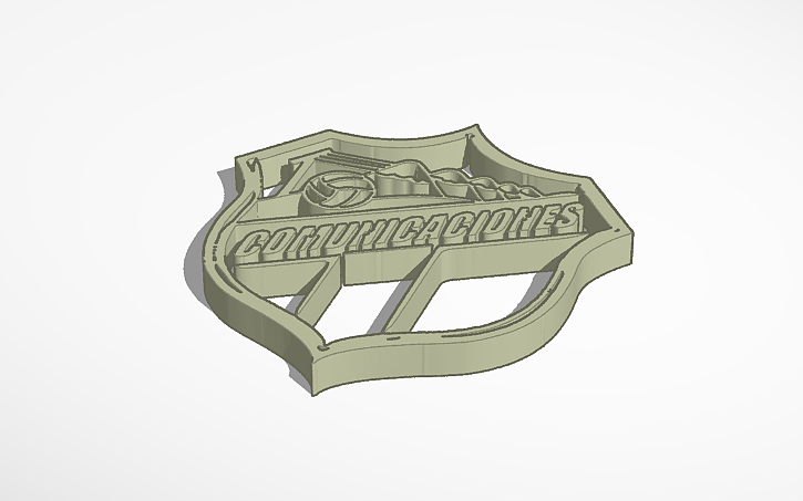 3D design Escudo Cremas del Comunicaciones - Tinkercad