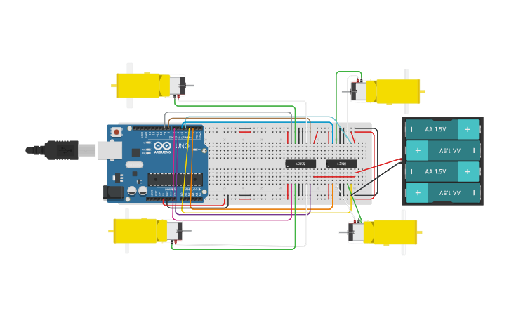 Circuit design motor - Tinkercad