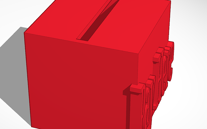 3D design Money box - Tinkercad