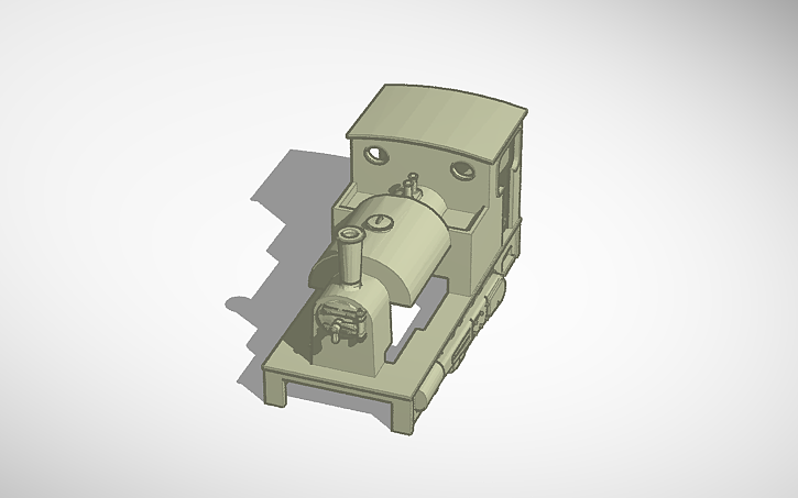 3D design saddle tank tram engine - Tinkercad