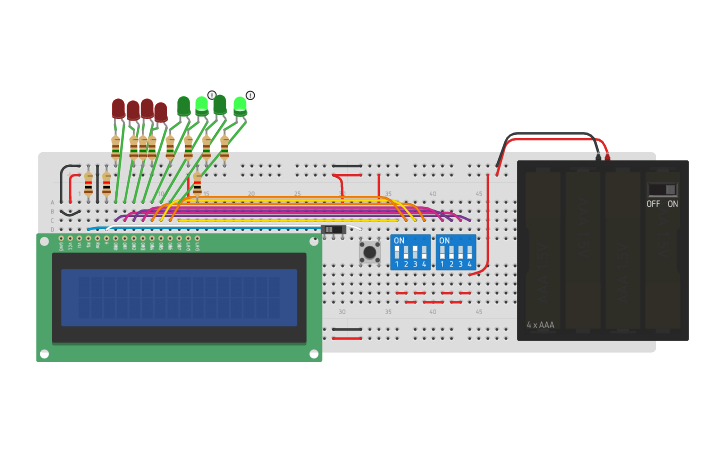 Circuit design Controle de LCD Manual | Tinkercad