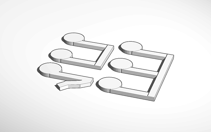 3D design music notes - Tinkercad
