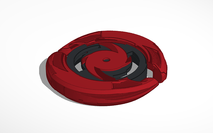 3D design "serpent" beyblade layer base - Tinkercad