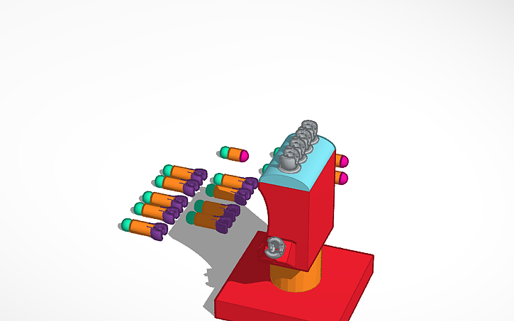 3D design Robotic hand with moveable fingers - Tinkercad