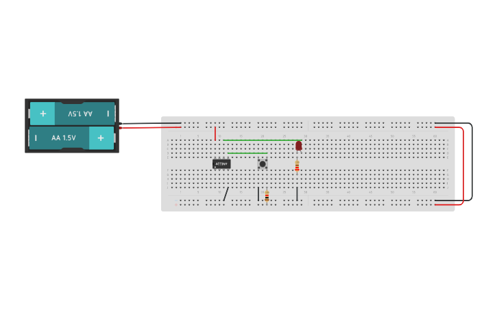 Circuit design Debounce - Tinkercad