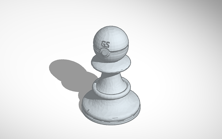 3D design part seven of pokemon chess set - Tinkercad