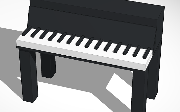 3D design Piano - Tinkercad