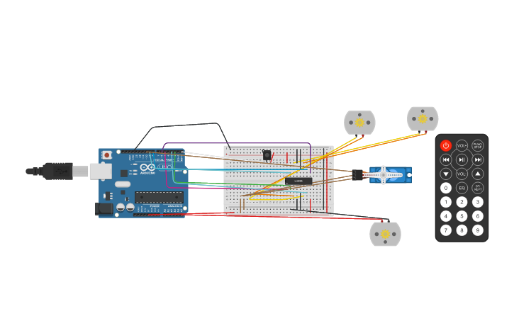 Circuit Design Arduino Hovercraft Simulation Tinkercad Tinkercad 1017