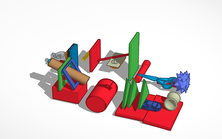 3D design Chain Reaction Machine TECH - Tinkercad