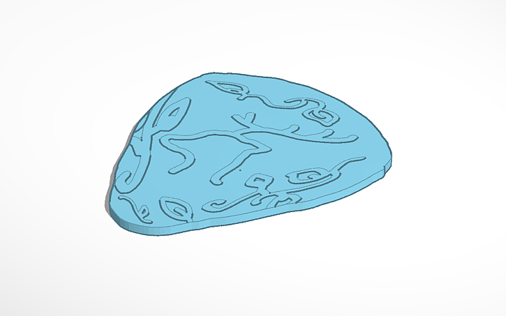 3D design Elven Guitar Pick | Tinkercad