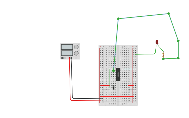 Circuit design inverter | Tinkercad