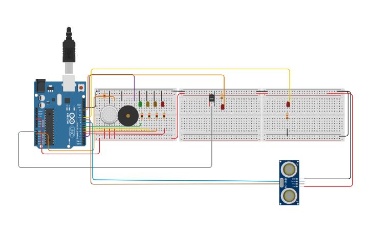 Circuit design SENSOR DE GAS - Tinkercad