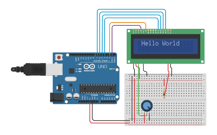 Circuit Design Copy Of Arduino Lcd 16x2 Tinkercad