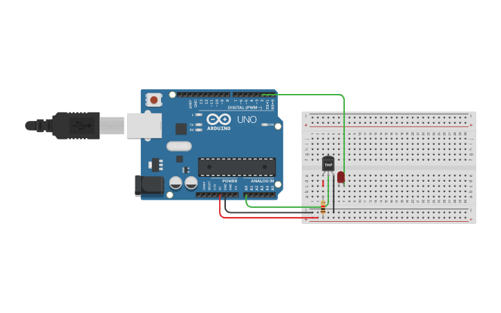 Circuit design capteur d'humidité - Tinkercad
