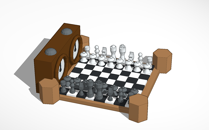 3D design Playable Chess - Tinkercad