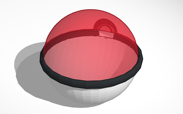 3D design Pokeball - Tinkercad
